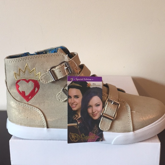 Disney | Shoes | Disney Descendants Gold High Top Sneakers | Poshmark